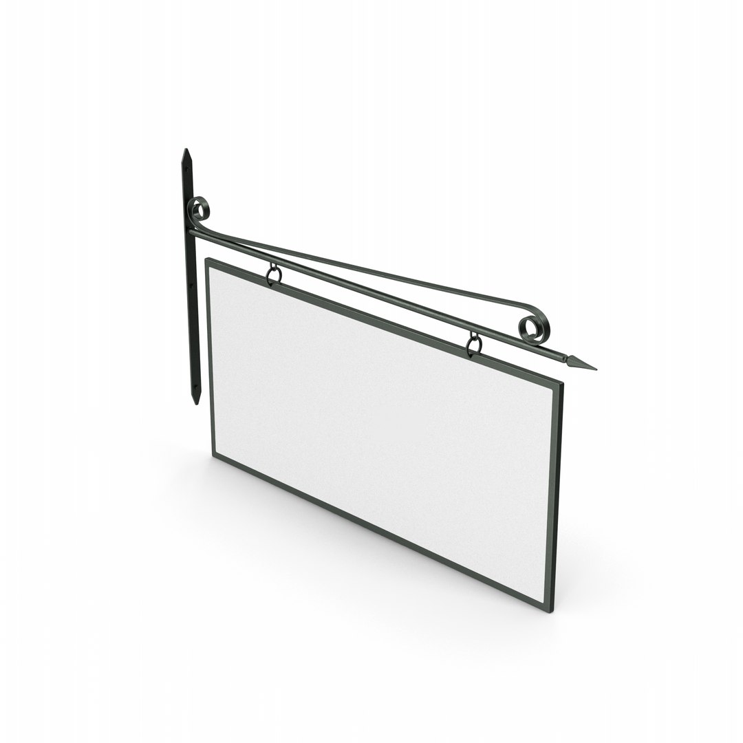 3D Wall Mount Street Signboard - TurboSquid 2114223