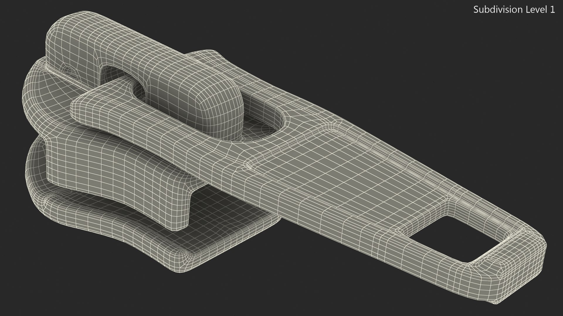 Coil Zipper Slider Metal 3D Model - TurboSquid 1821171