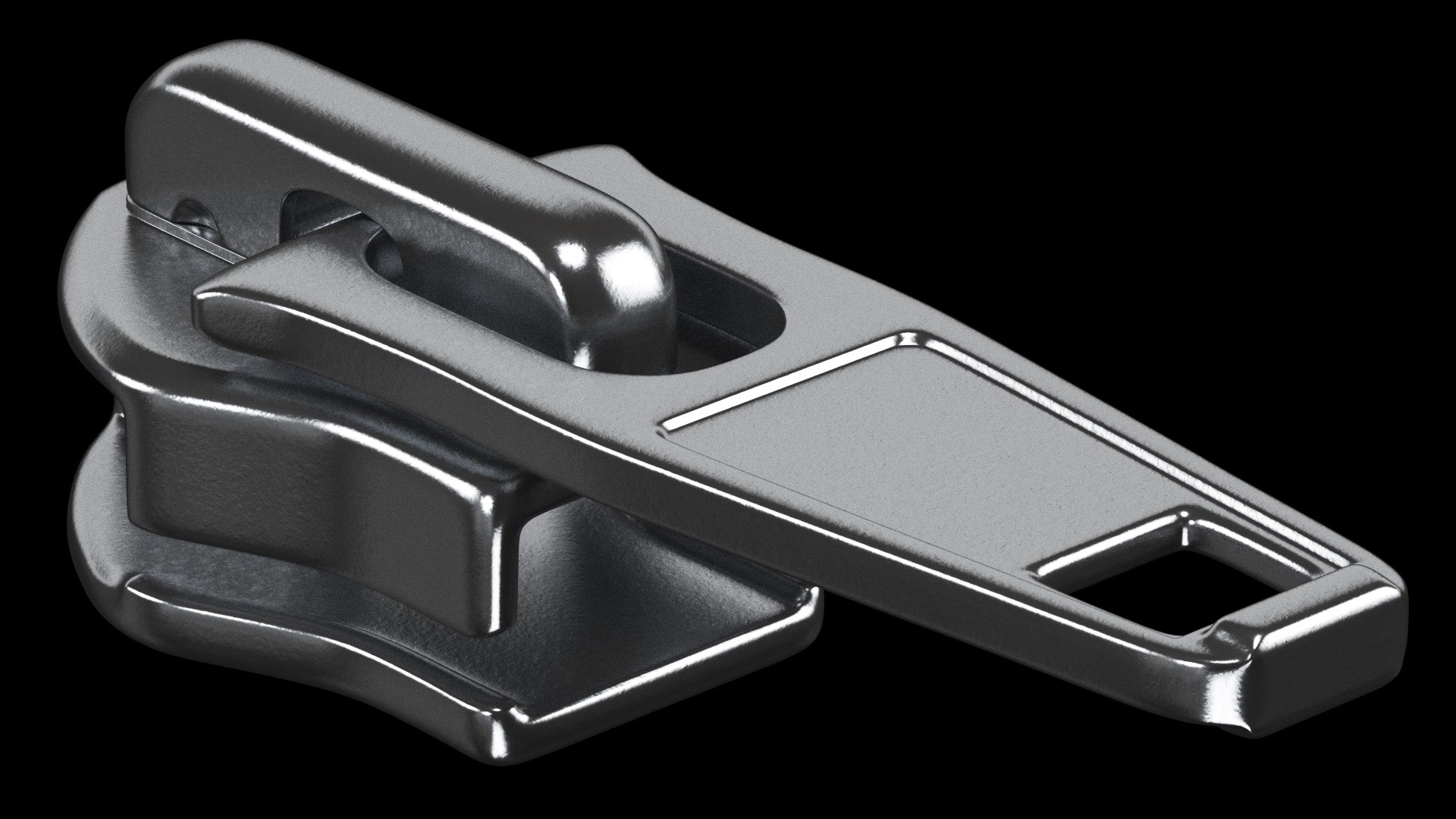 Coil Zipper Slider Metal 3D Model - TurboSquid 1821171