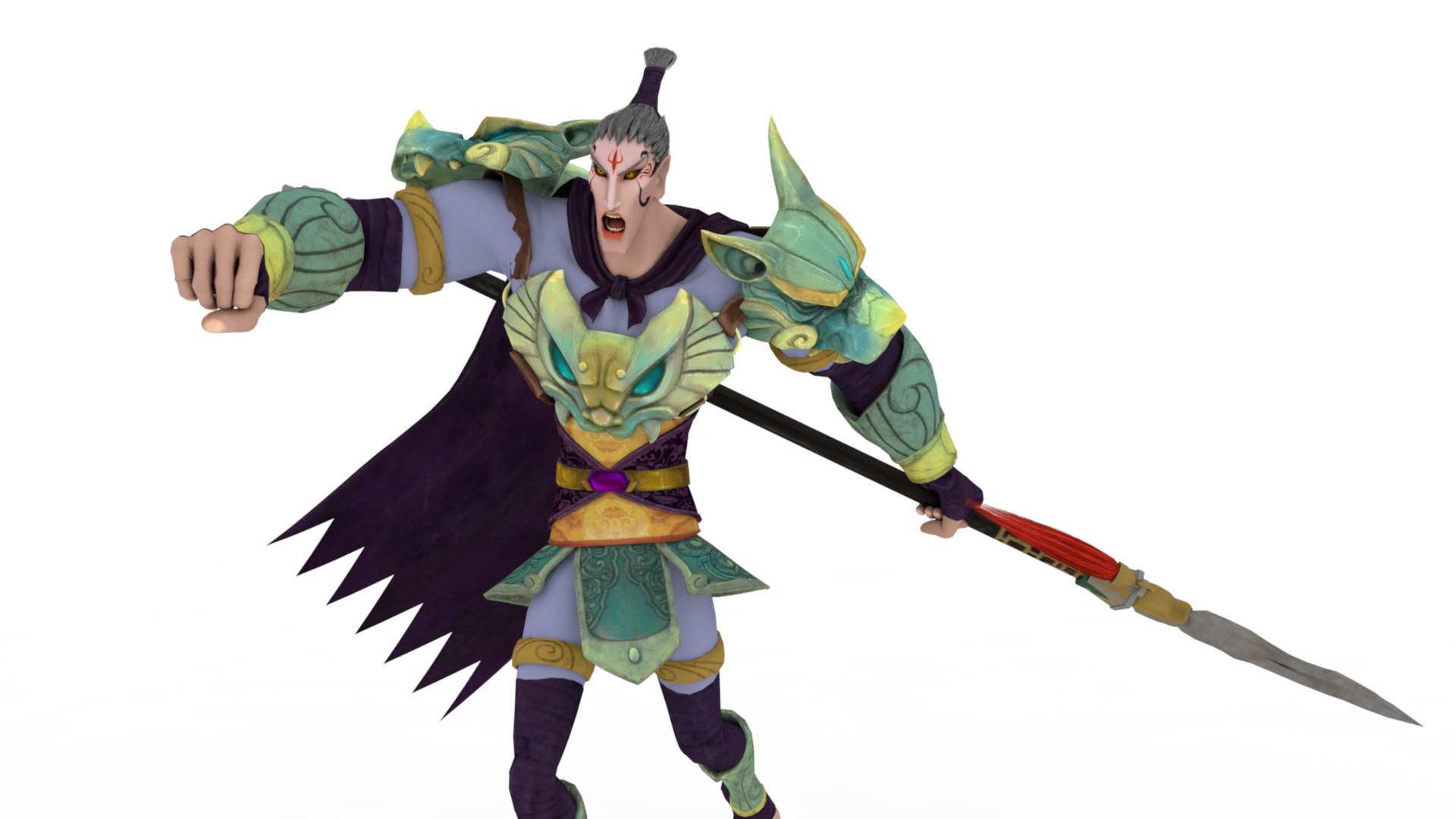 Chinese Man Warrior Rigged And Animated 3D - TurboSquid 2336737