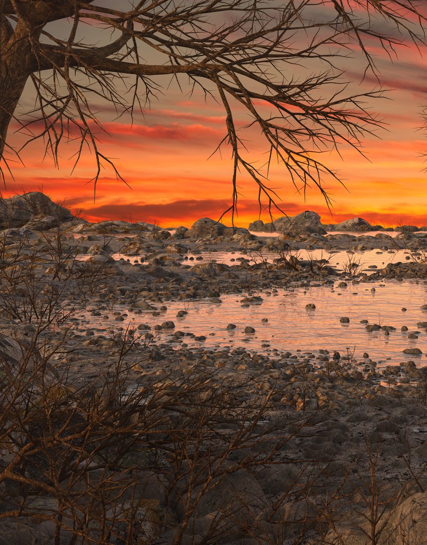 3D Sea Sunset Environment Model - TurboSquid 1551546