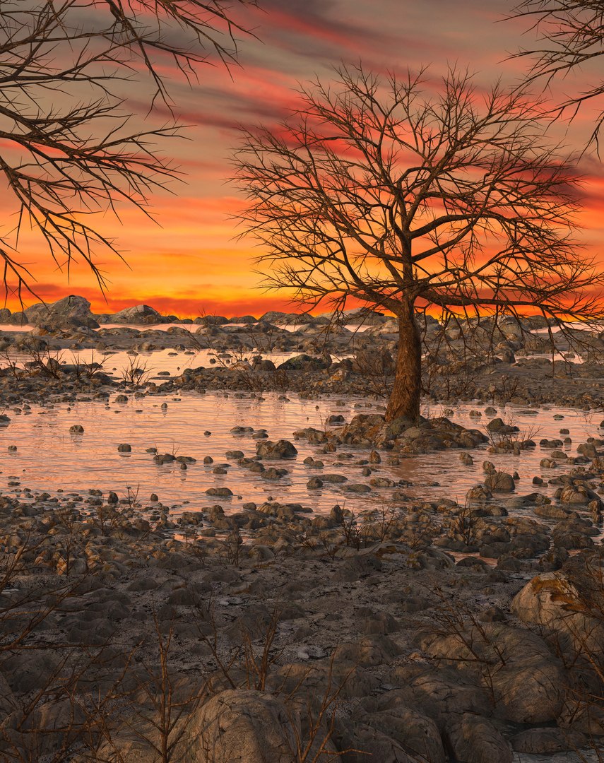 3D Sea Sunset Environment Model - TurboSquid 1551546