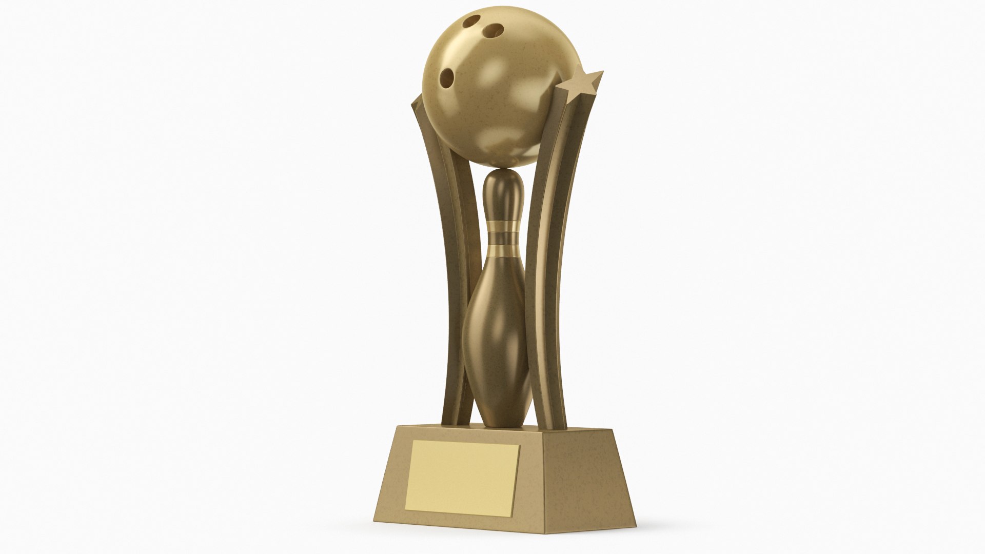 3D Bowling Trophy Model - TurboSquid 2113258