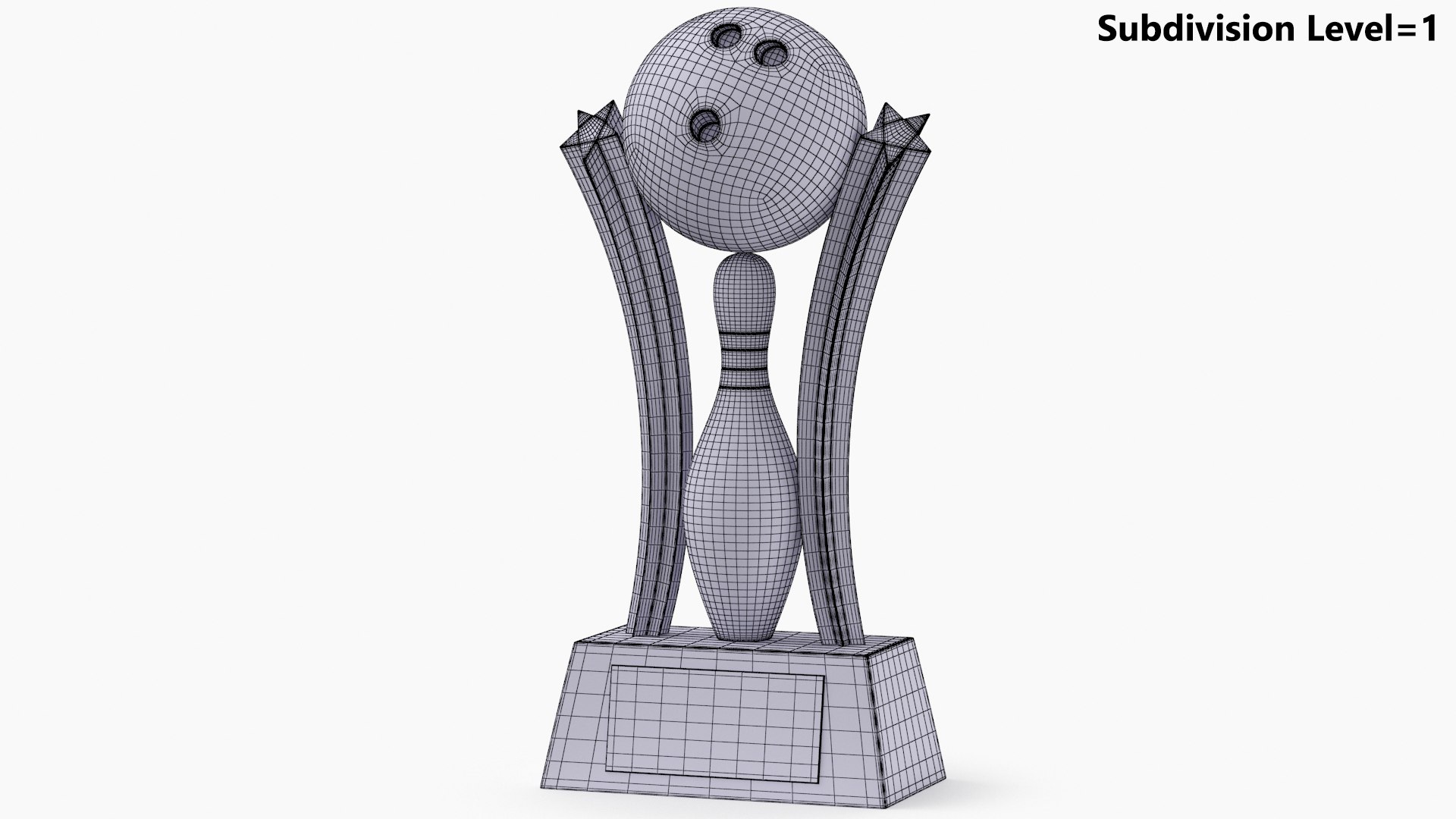 3D Bowling Trophy Model - TurboSquid 2113258