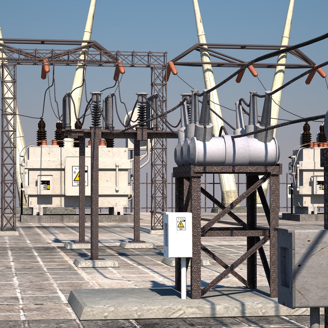 3d Electrical Substation Model