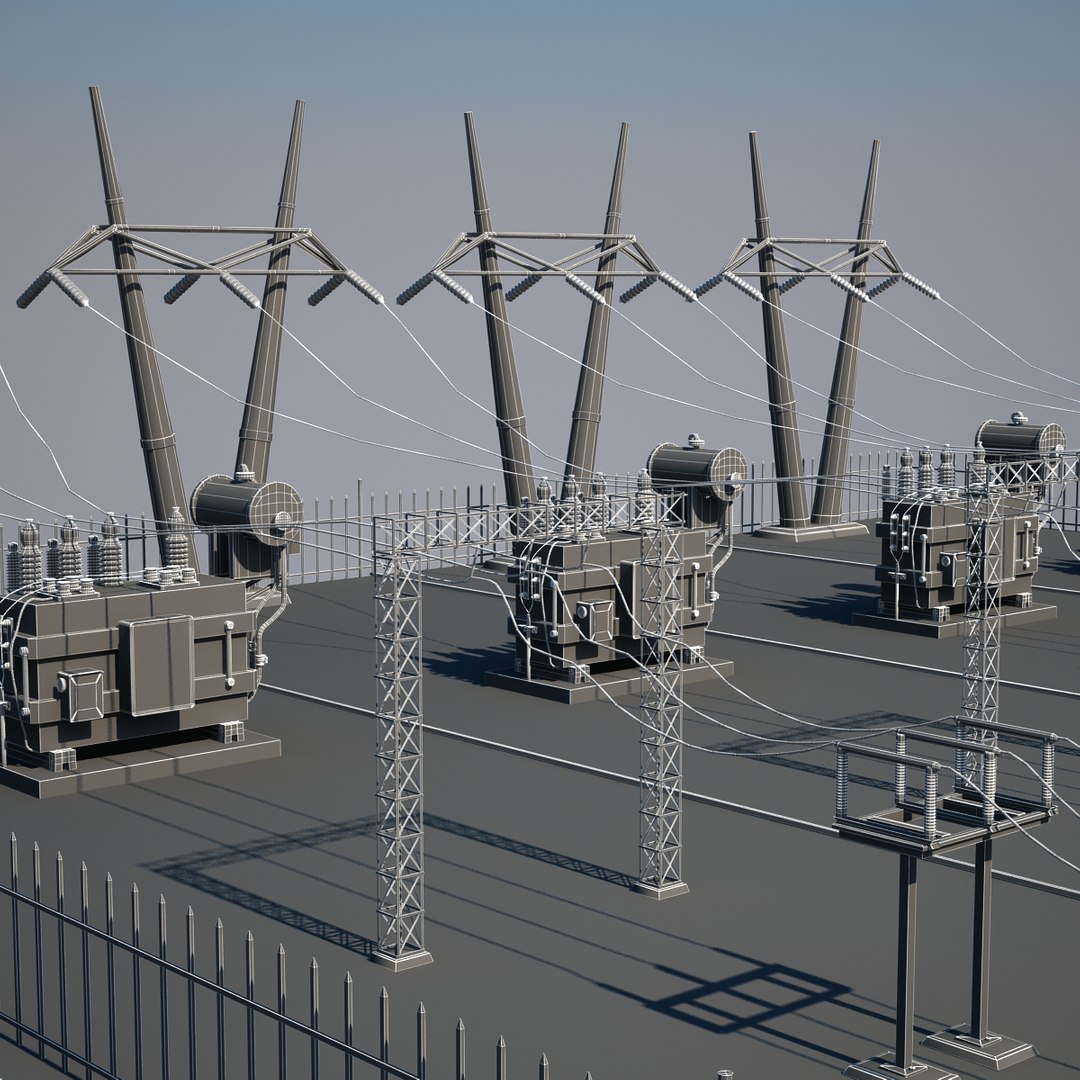 3d Electrical Substation Model