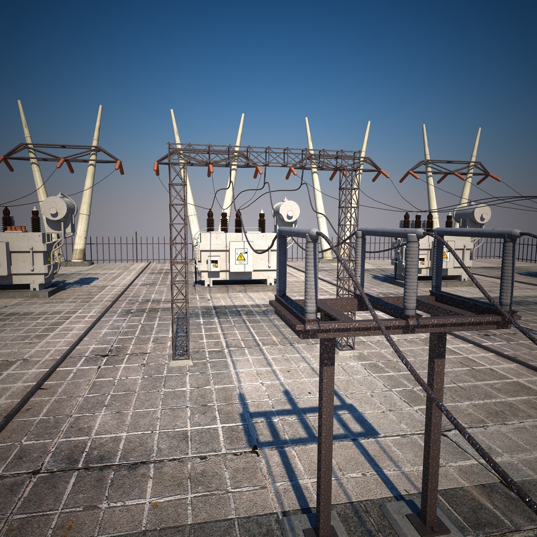 3d Electrical Substation Model