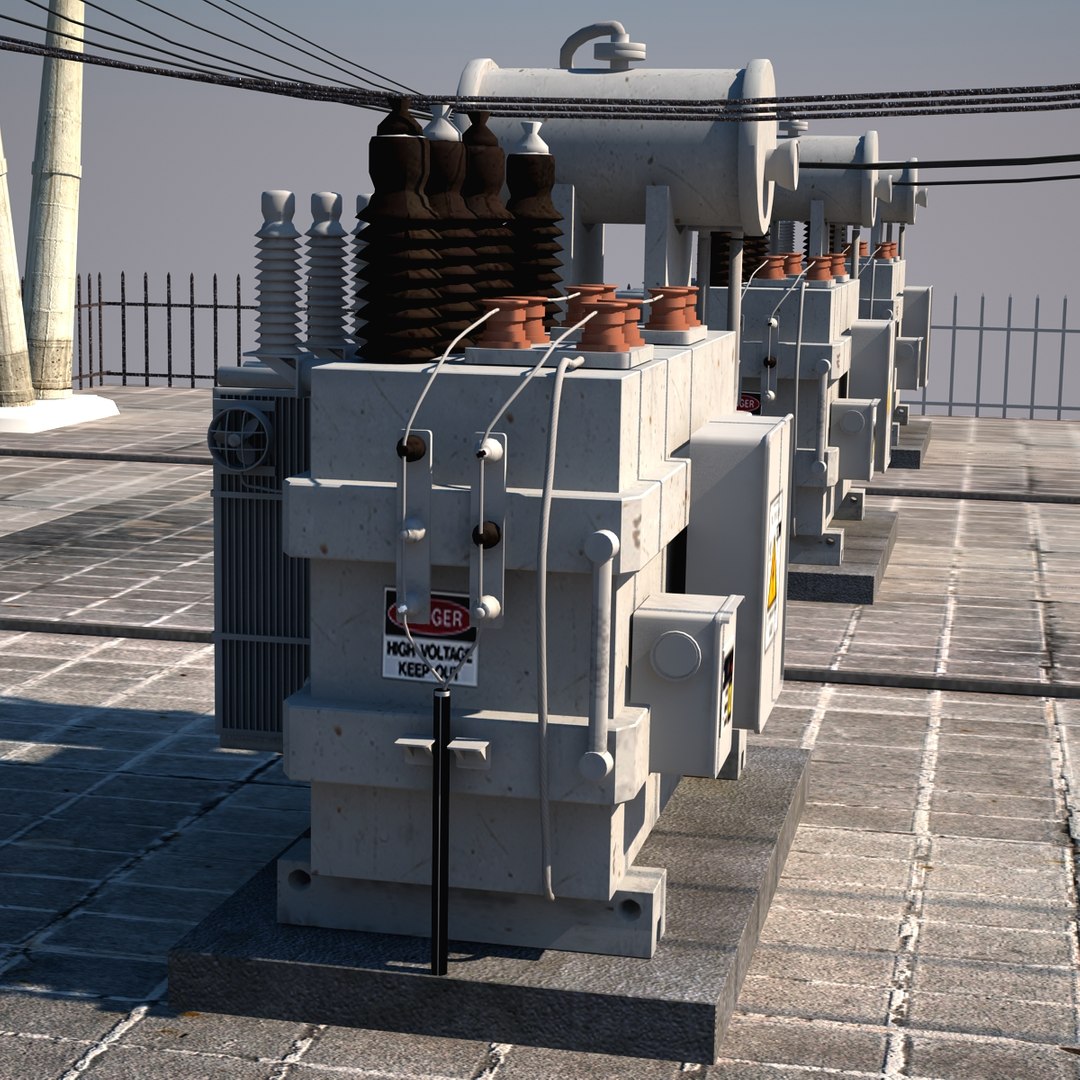 3d Electrical Substation Model