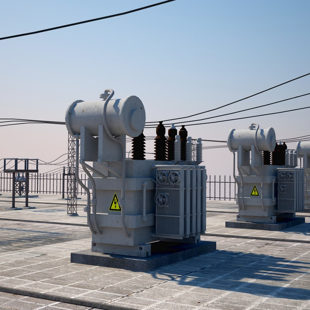 3d Electrical Substation Model