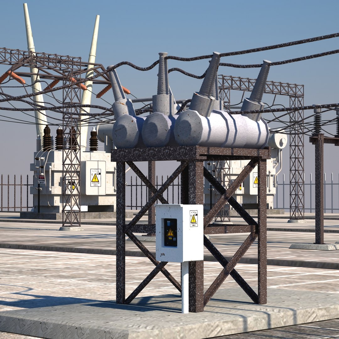 3d Electrical Substation Model