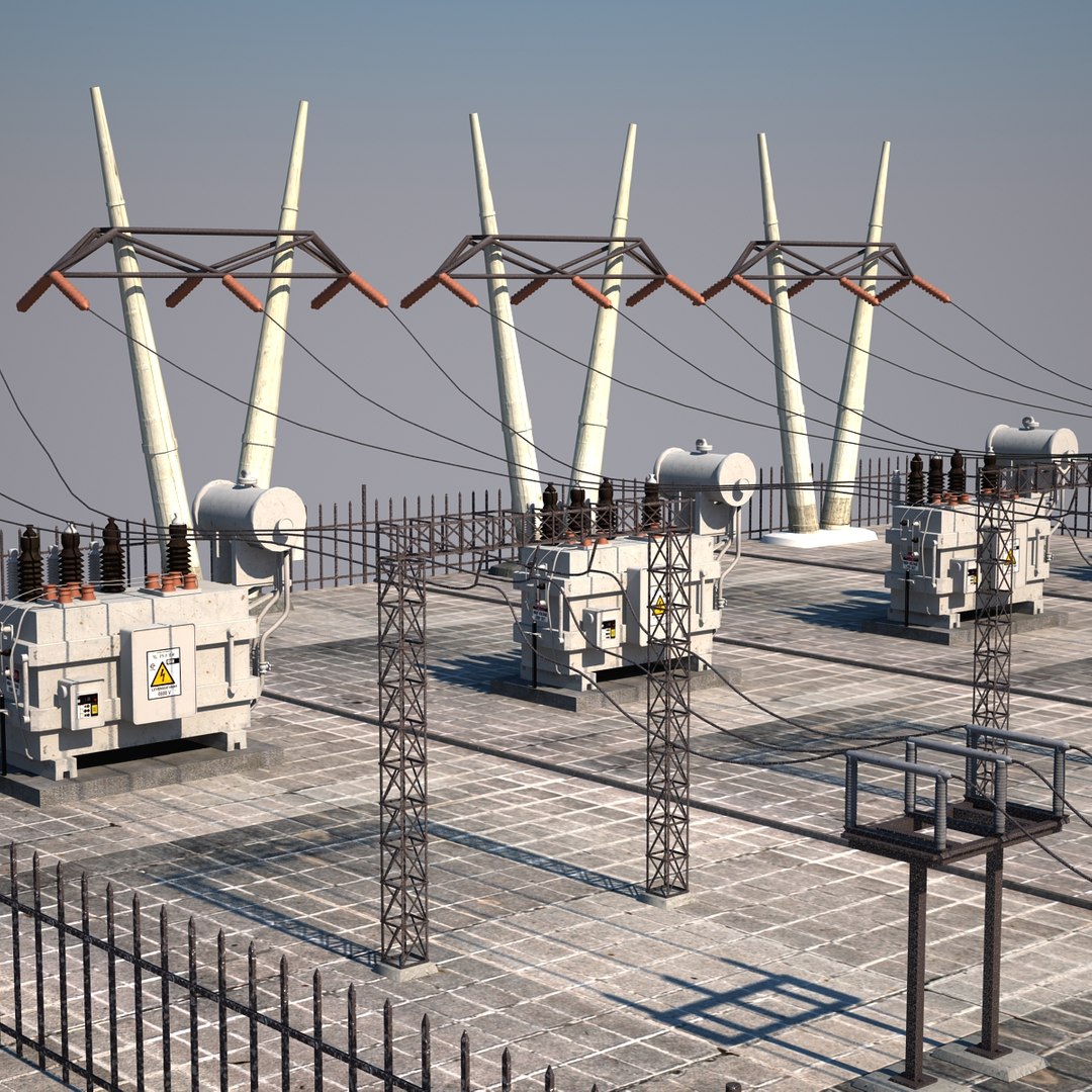 3d Electrical Substation Model