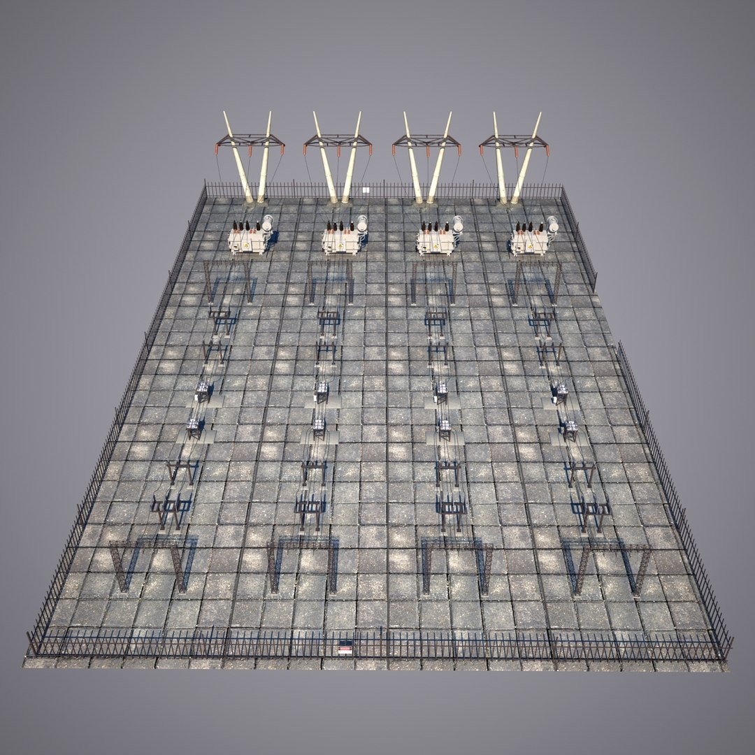 3d Electrical Substation Model