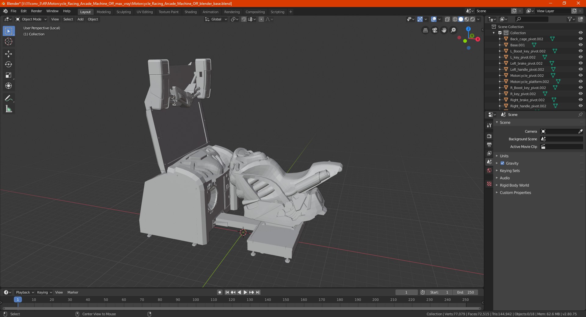 3D Motorcycle Racing Arcade Machine Off Model - TurboSquid 1745157