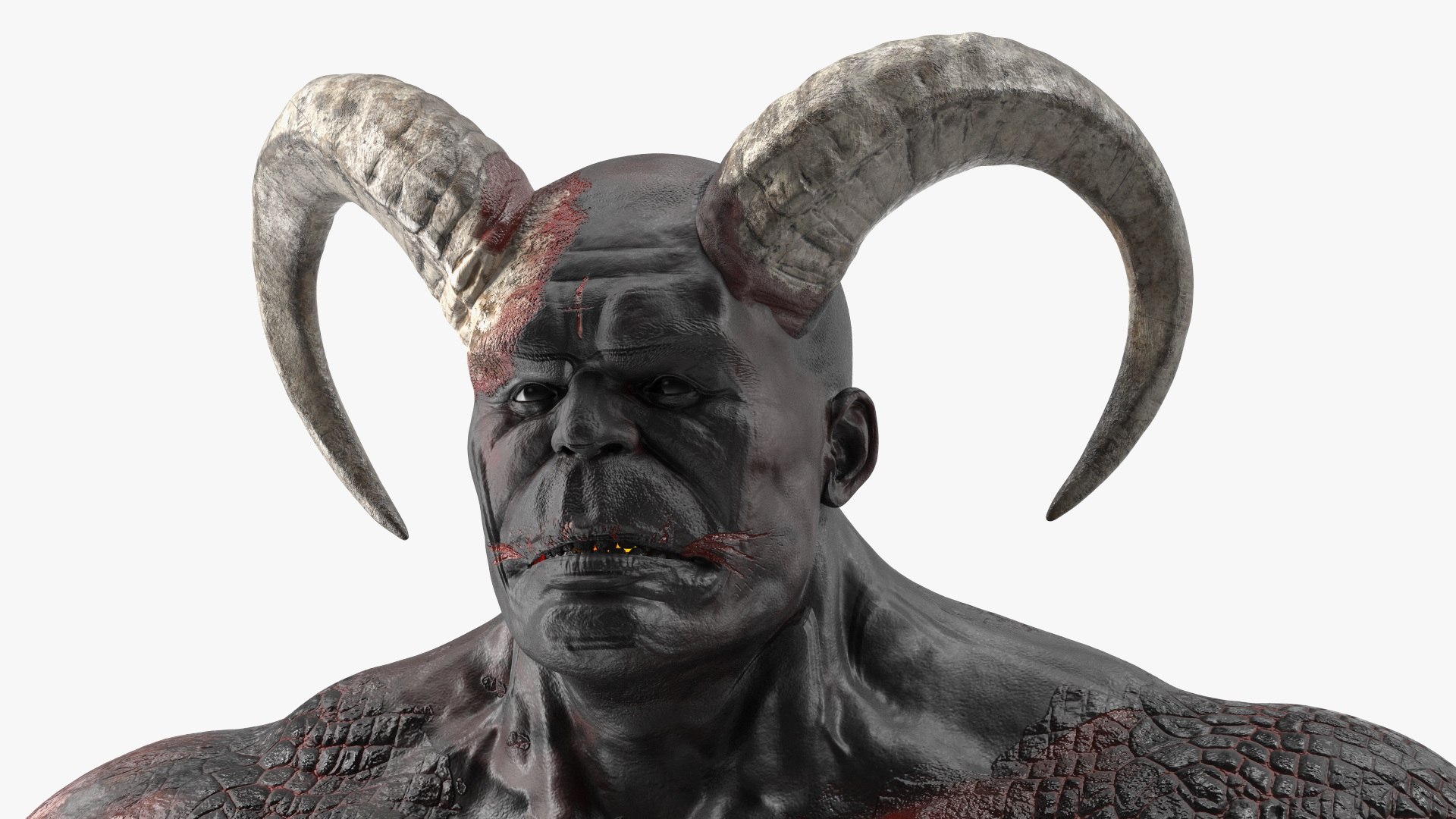 3D Infernal Muscular Demon Humanoid Dark - TurboSquid 2434425