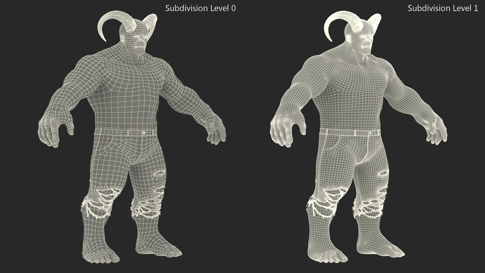 3D Infernal Muscular Demon Humanoid Dark - TurboSquid 2434425