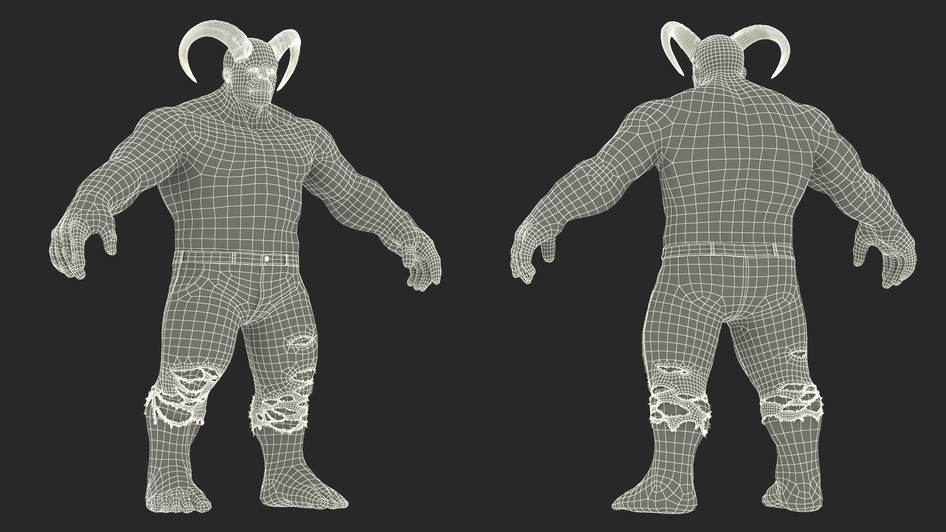 3D Infernal Muscular Demon Humanoid Dark - TurboSquid 2434425