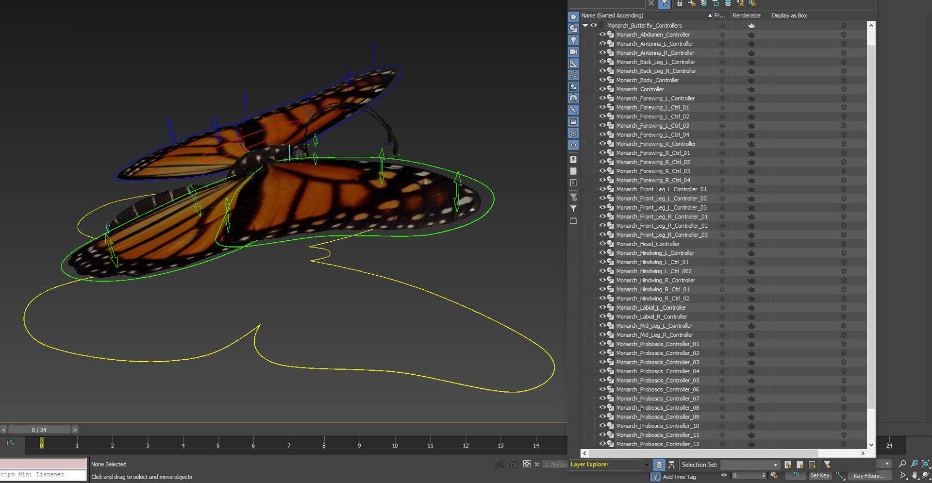 3D Monarch Butterfly Rigged 8K PBR Textures - TurboSquid 2122892