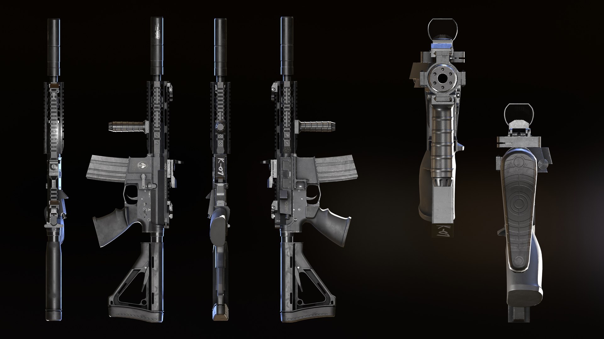 3D M4 Custom - TurboSquid 1810913
