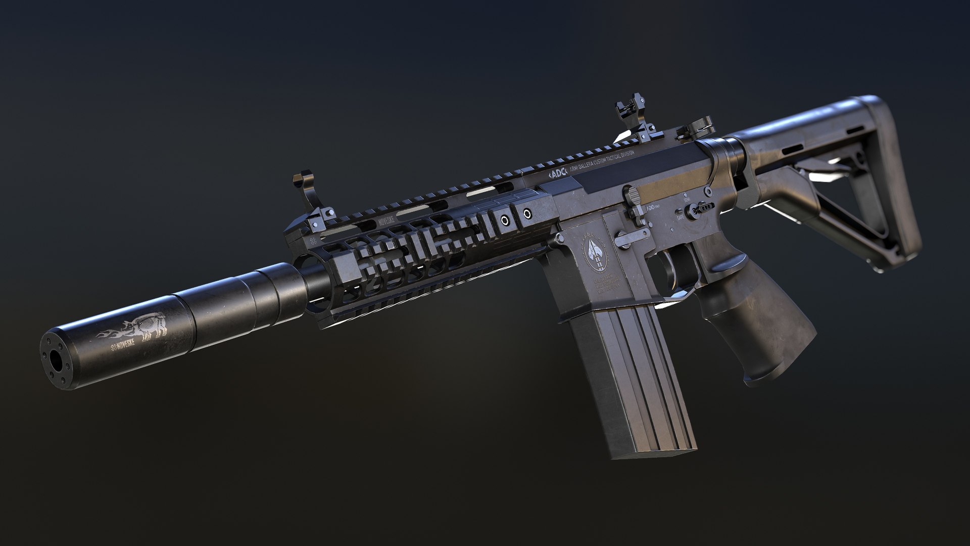 3D M4 Custom - TurboSquid 1810913