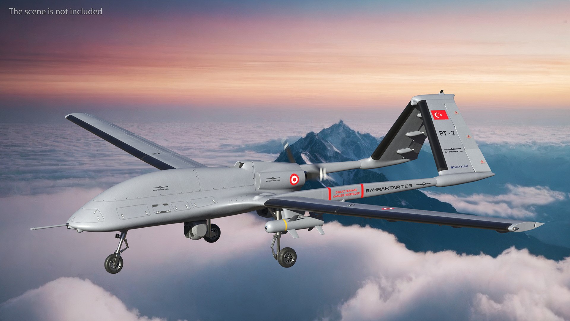 Bayraktar TB3 UCAV Rigged 3D Model - TurboSquid 2274210