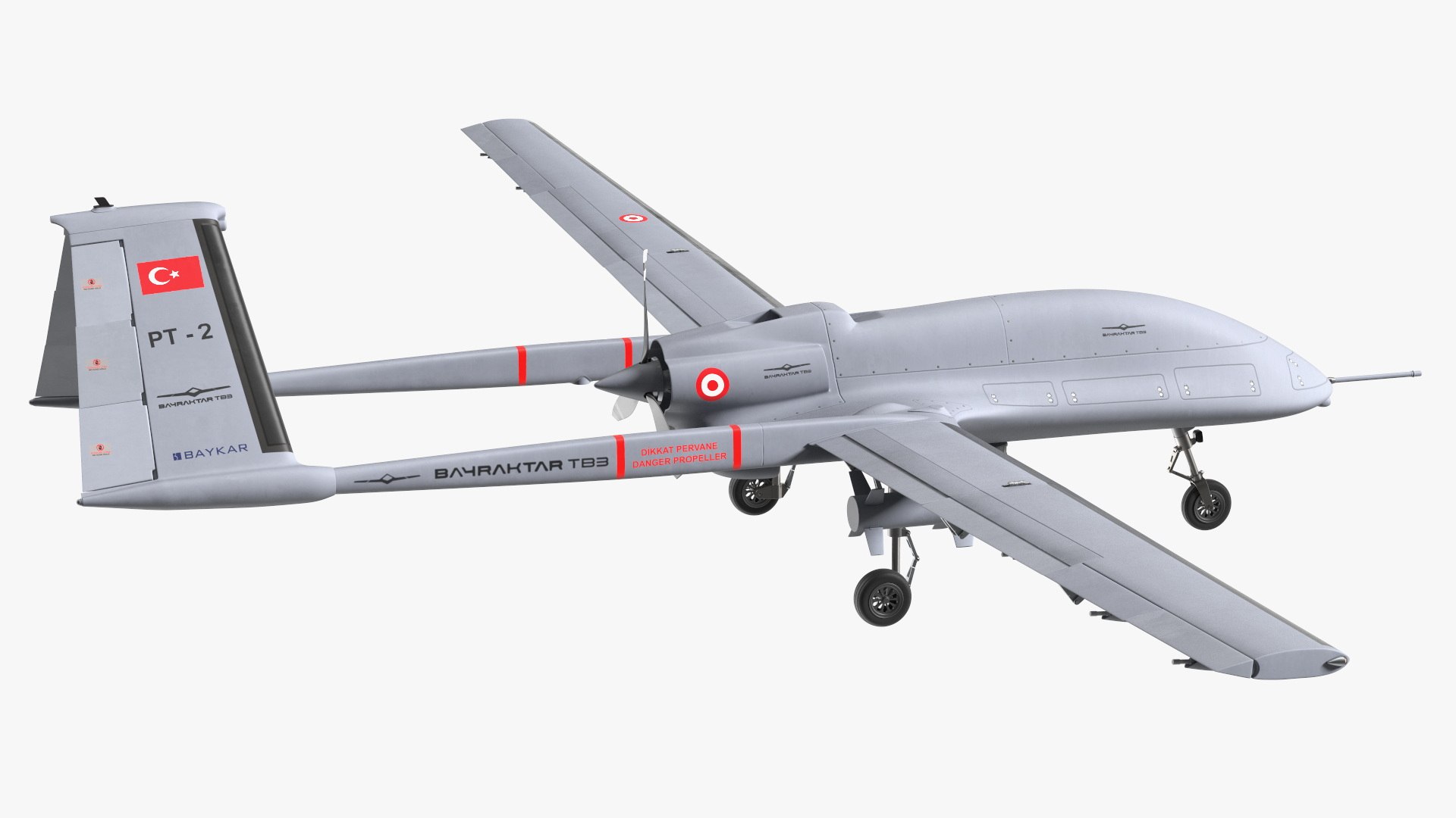 Bayraktar TB3 UCAV Rigged 3D Model - TurboSquid 2274210