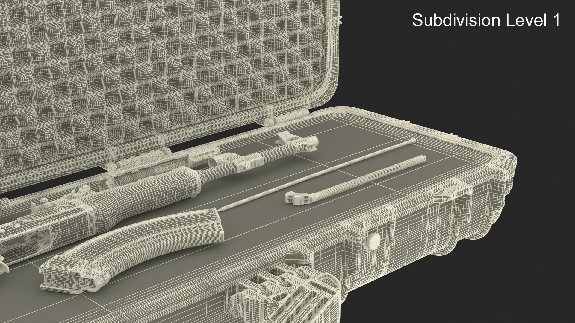 Disassembled AK 47 In Open Waterproof Hard Case 3D Model - TurboSquid ...