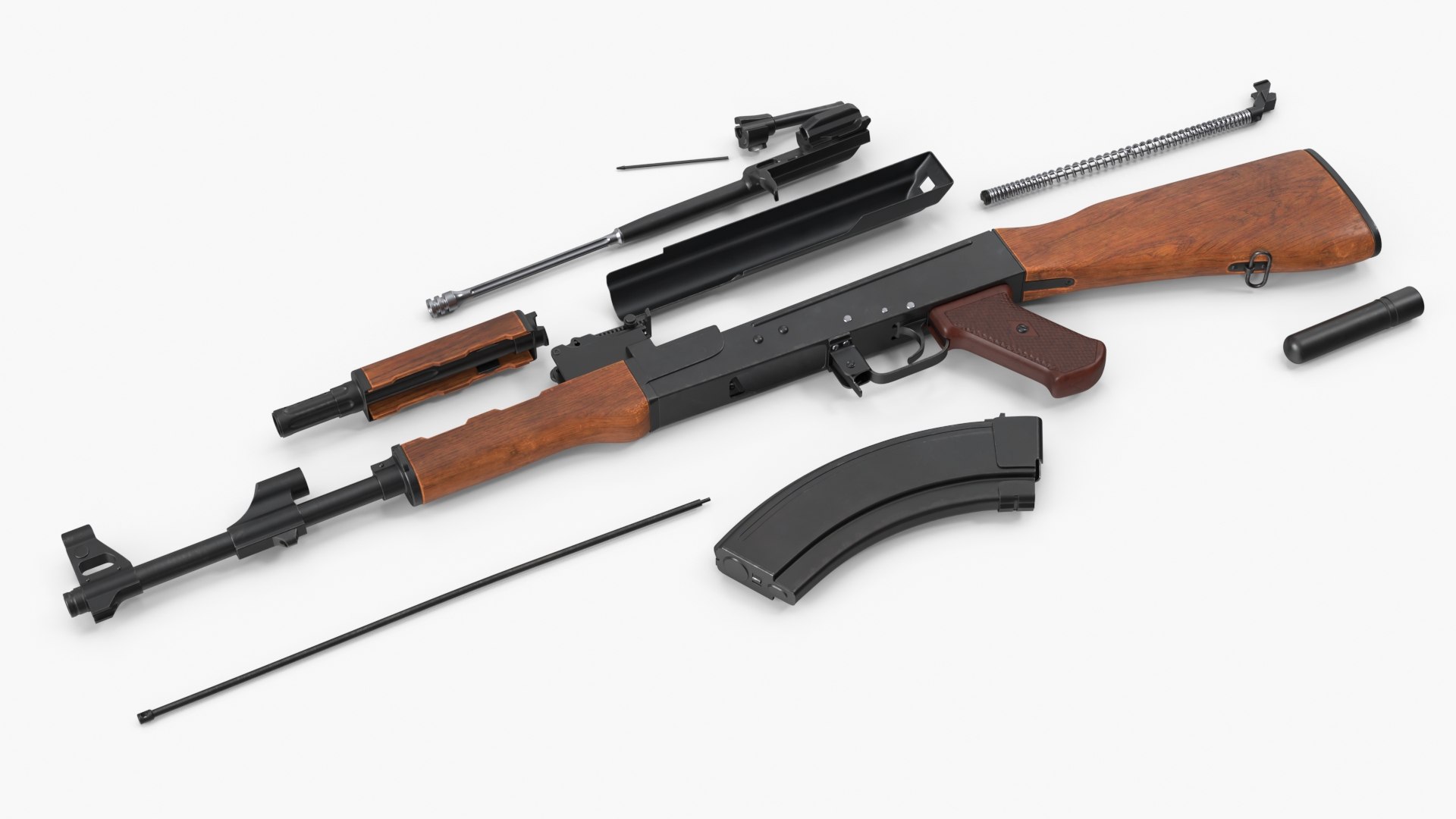 Disassembled AK 47 In Open Waterproof Hard Case 3D Model - TurboSquid ...