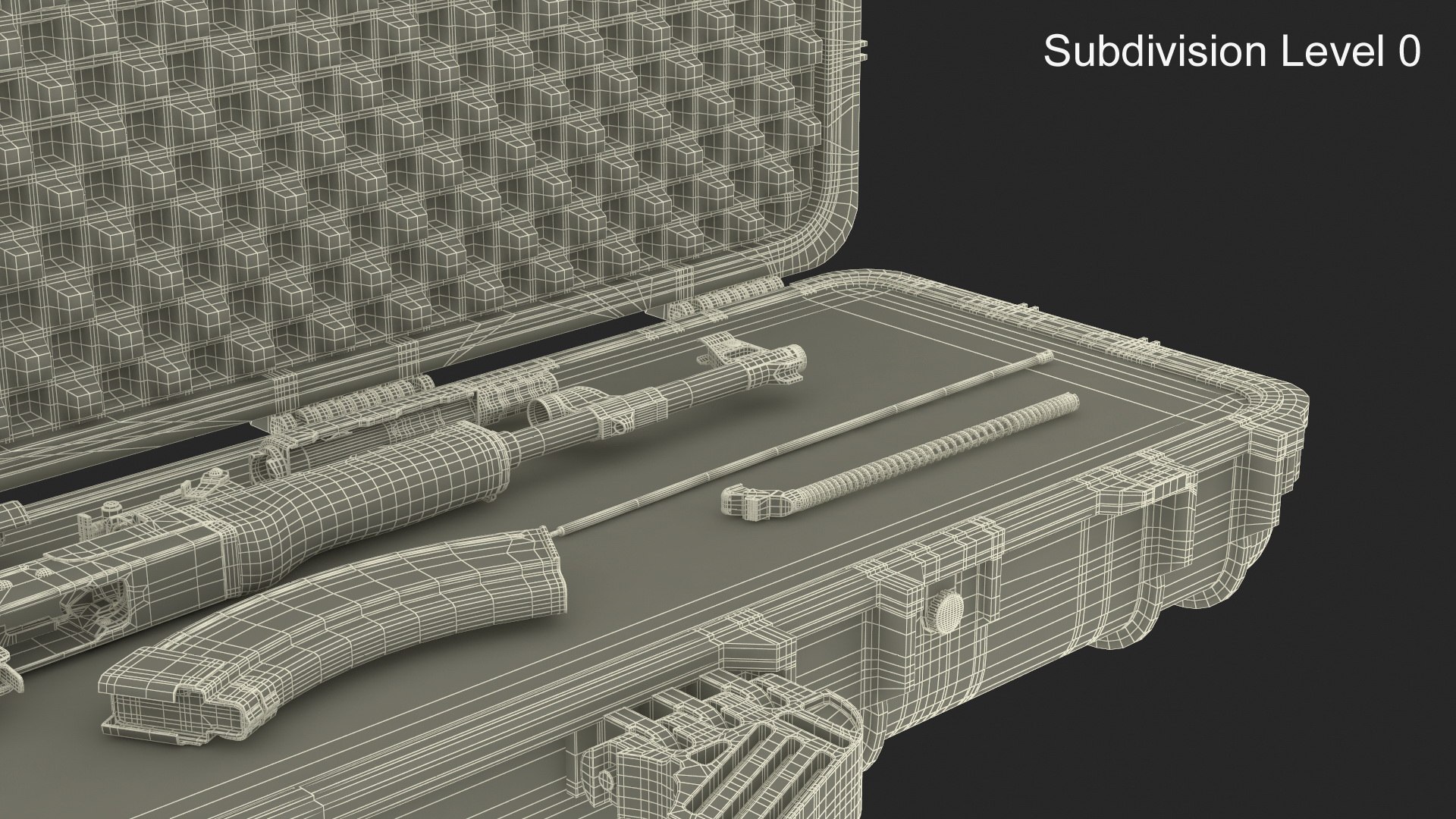 Disassembled AK 47 In Open Waterproof Hard Case 3D Model - TurboSquid ...