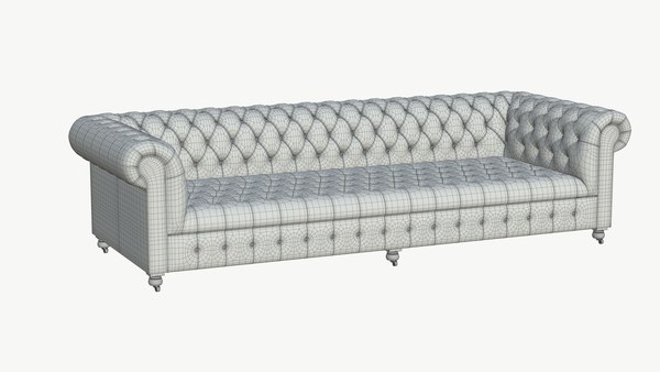 modelo 3d Sofá Chesterfield de cuero negro nuevo diseño - TurboSquid ...
