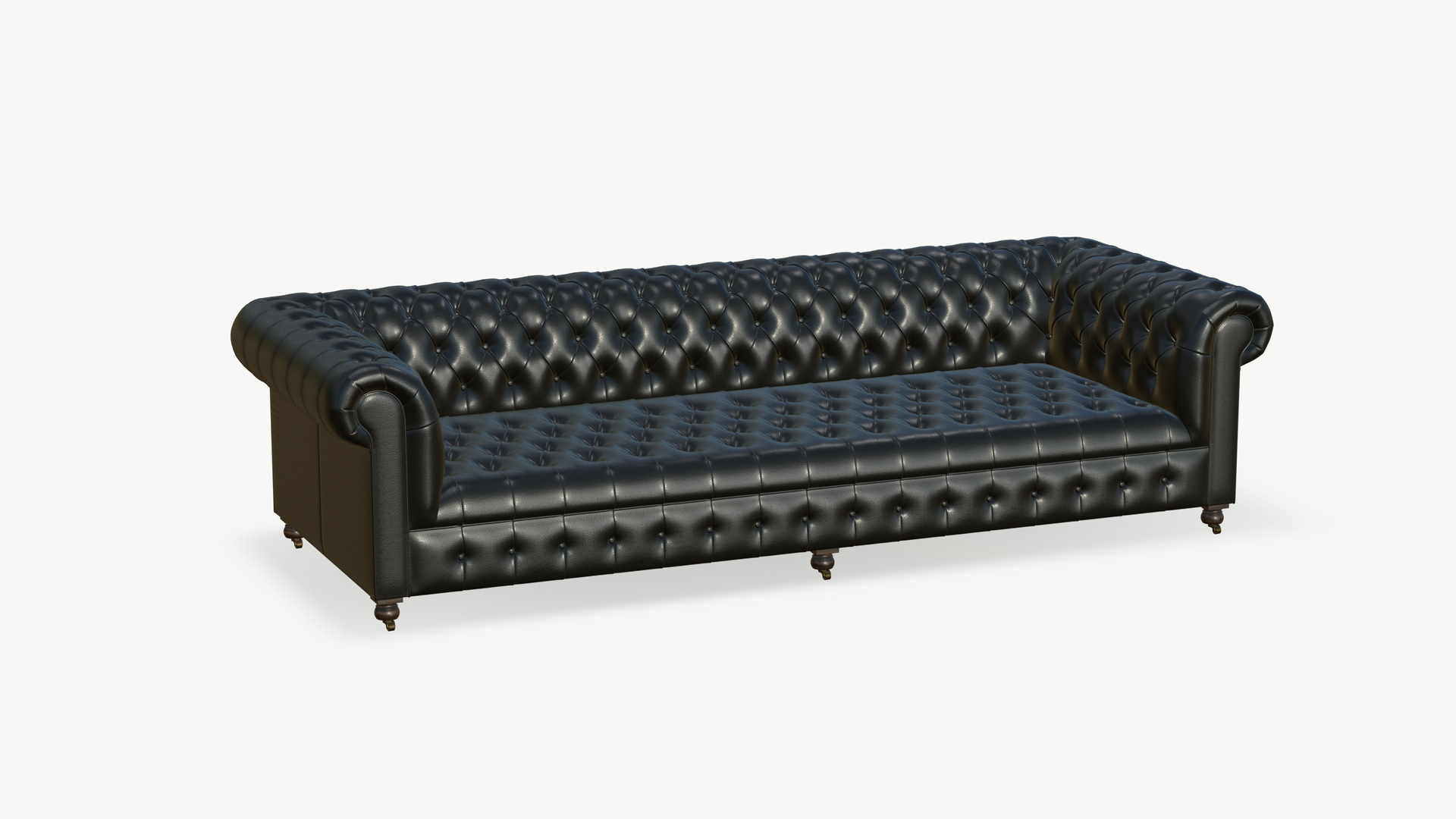 Chesterfield Leather Sofa Black New Design 3D Model - TurboSquid 2068113