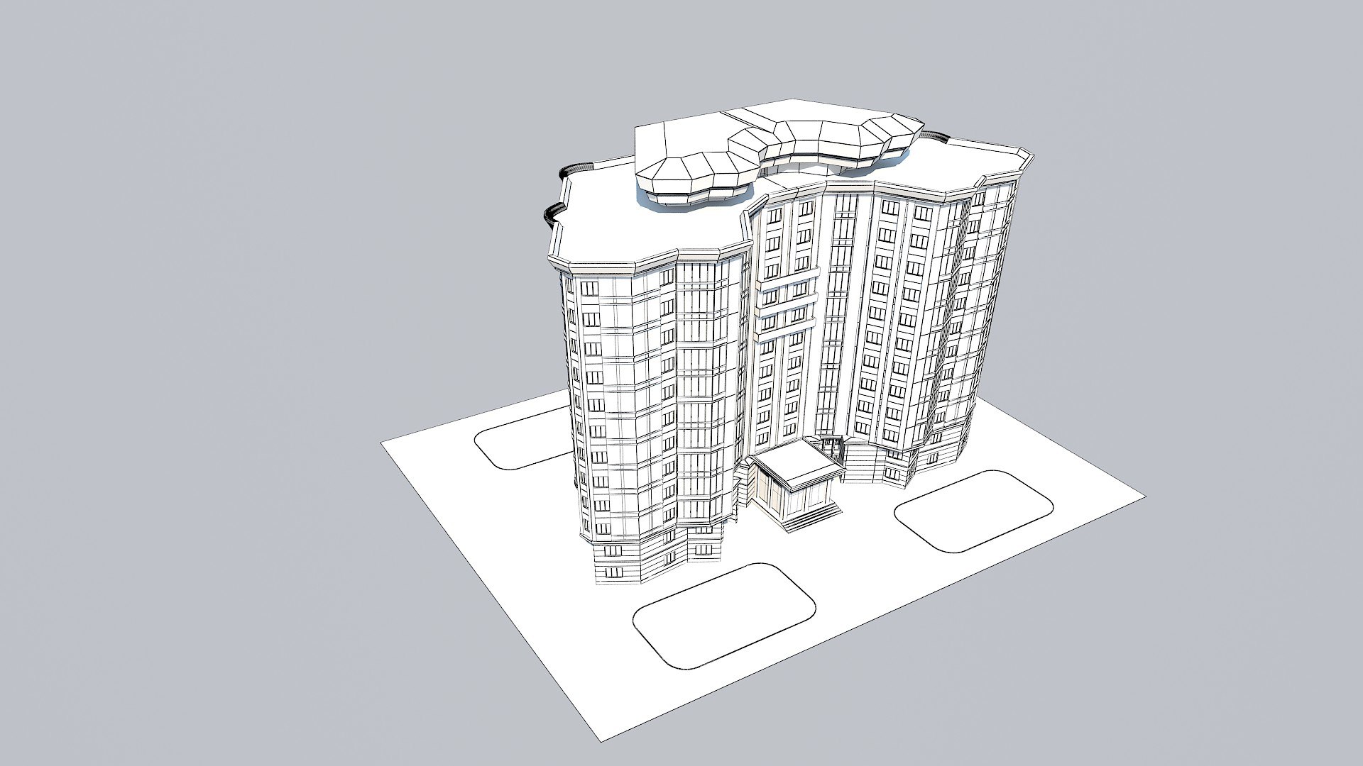 3D realistic civil building model - TurboSquid 1434062
