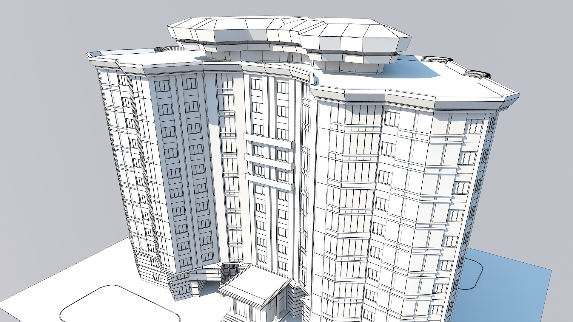 3D realistic civil building model - TurboSquid 1434062