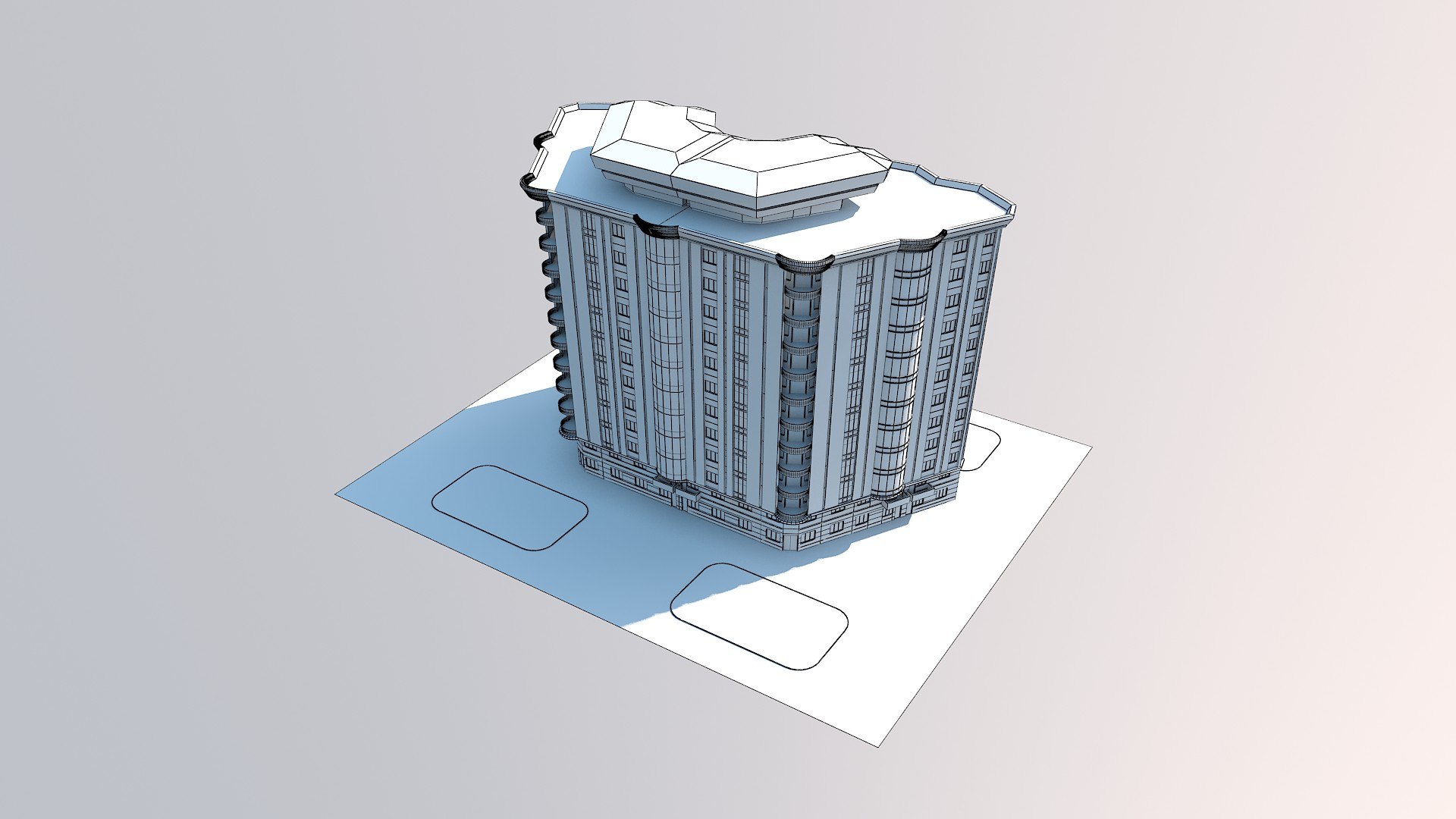 3D realistic civil building model - TurboSquid 1434062