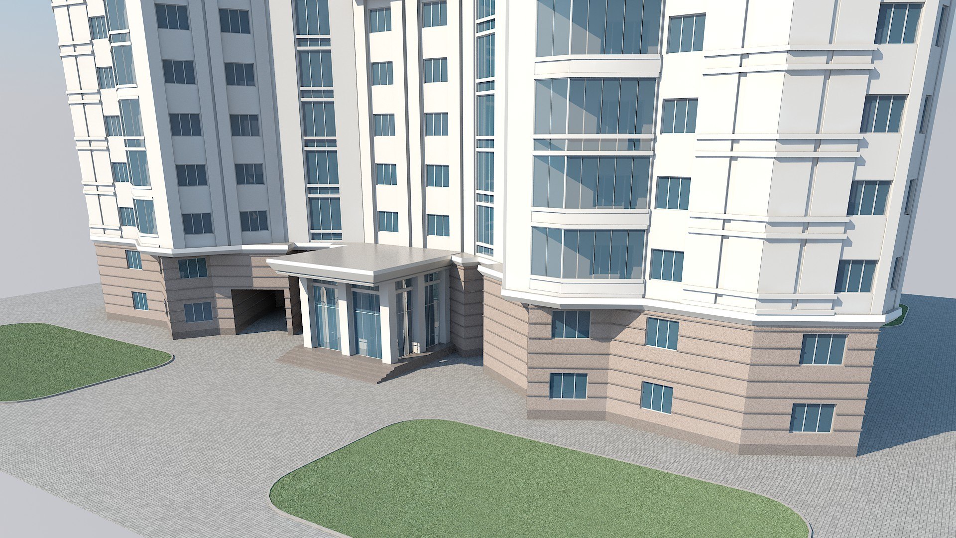 3D realistic civil building model - TurboSquid 1434062
