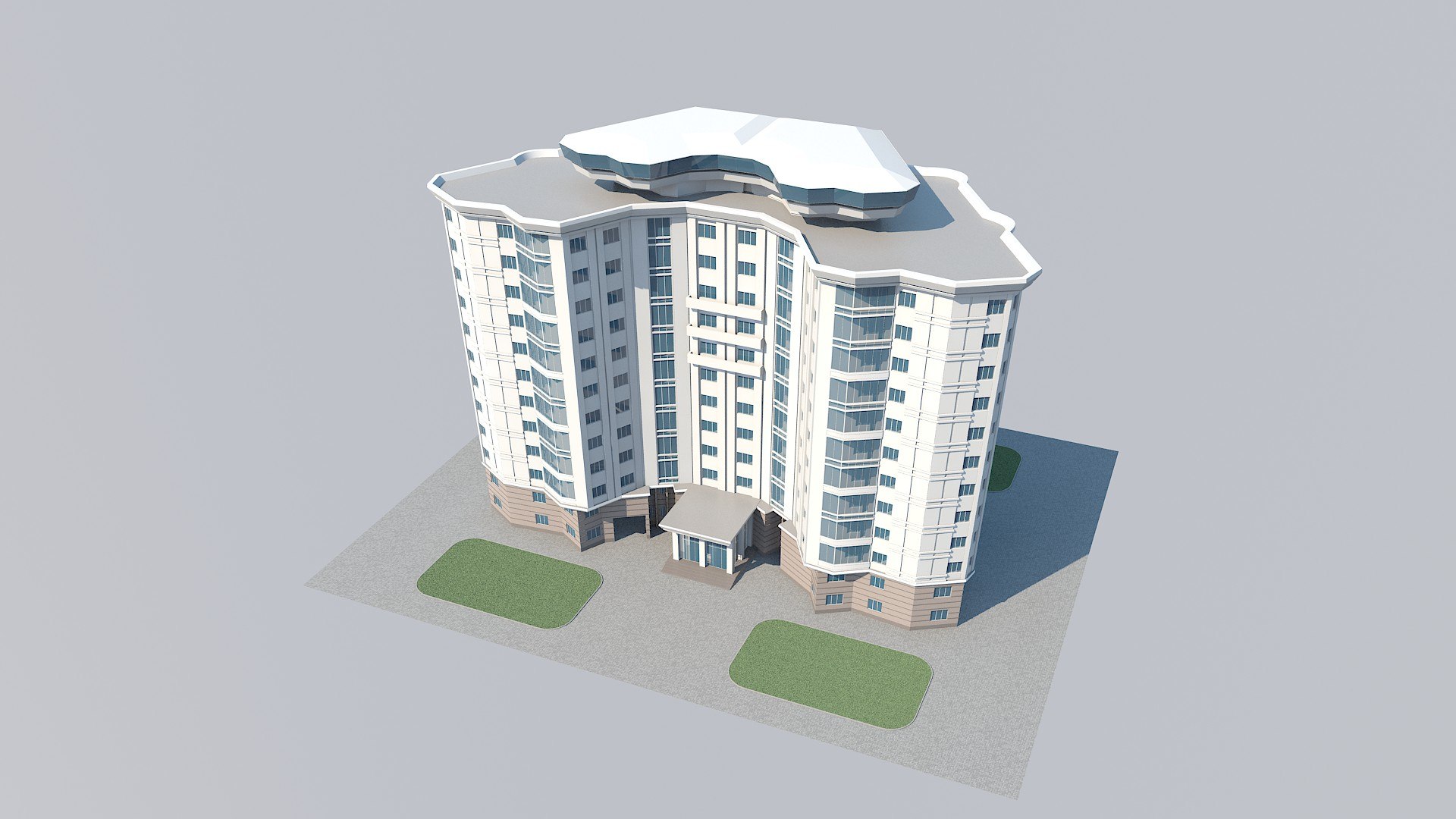 3D realistic civil building model - TurboSquid 1434062