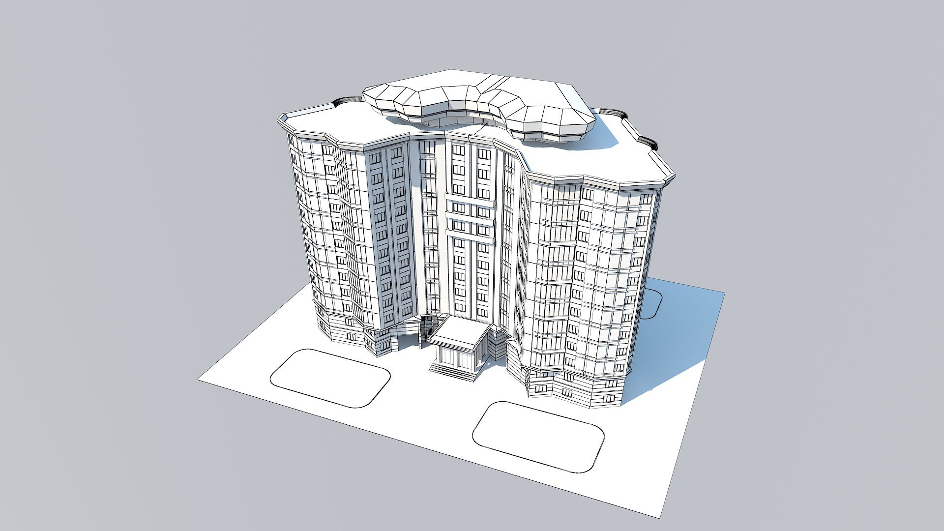3D realistic civil building model - TurboSquid 1434062
