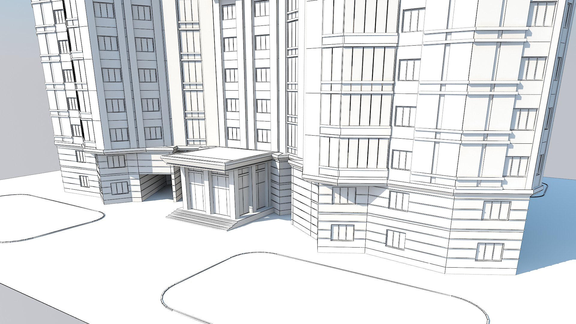 3D realistic civil building model - TurboSquid 1434062