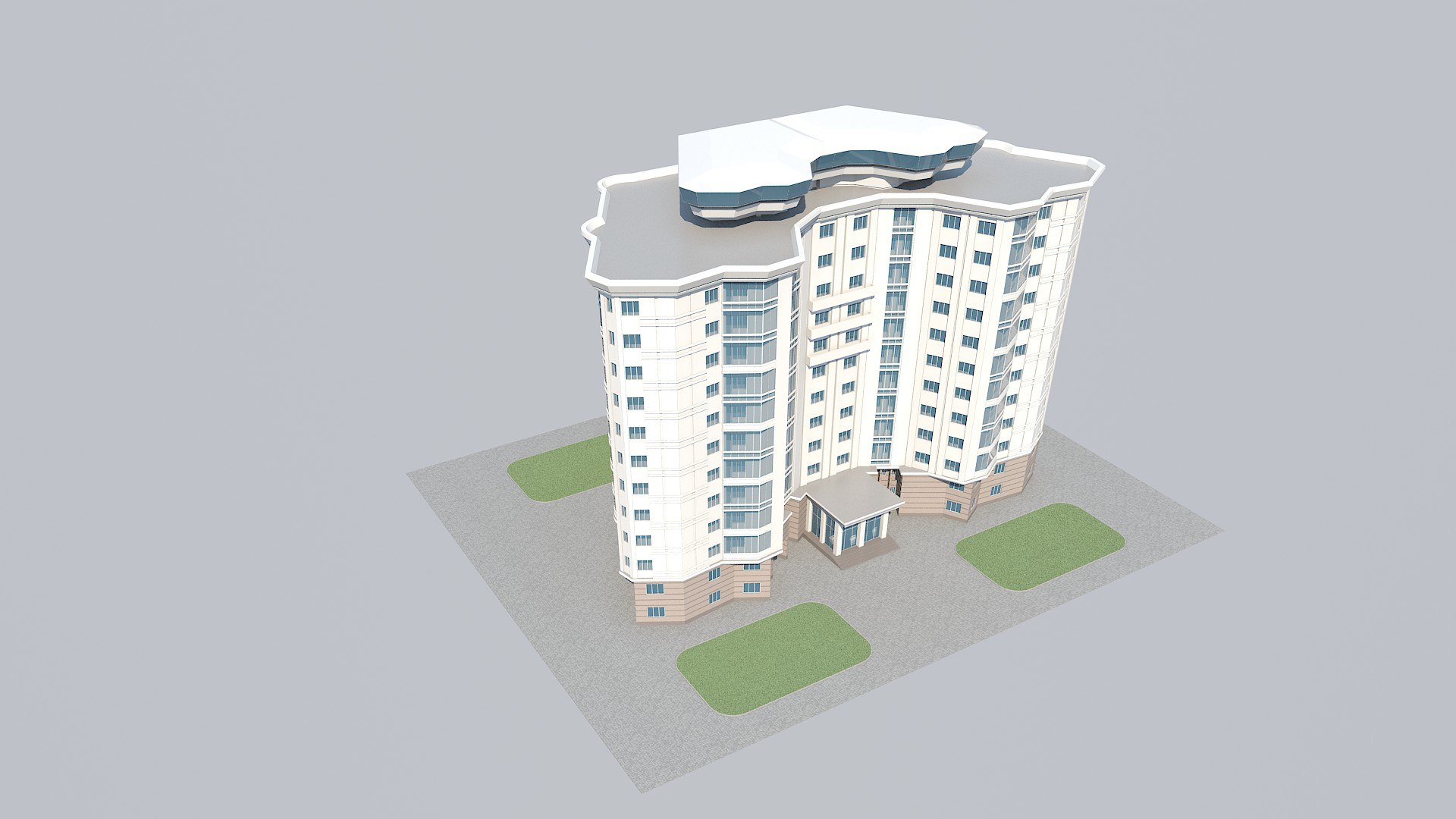 3D realistic civil building model - TurboSquid 1434062