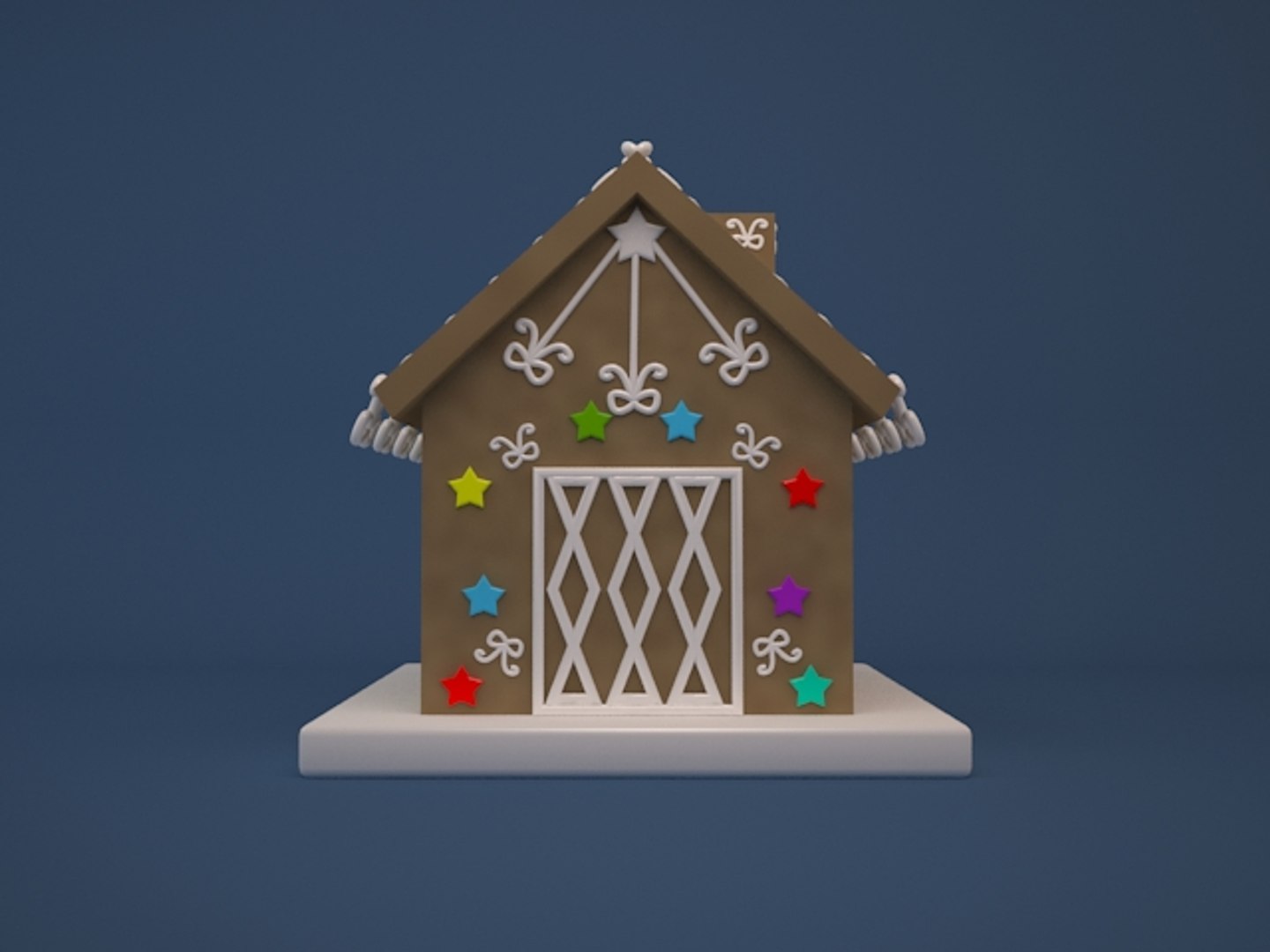 3d Christmas Gingerbread House