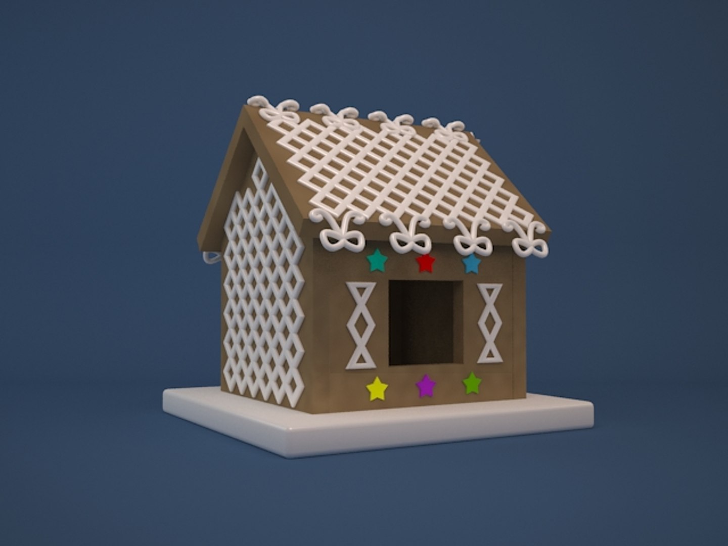 3d Christmas Gingerbread House