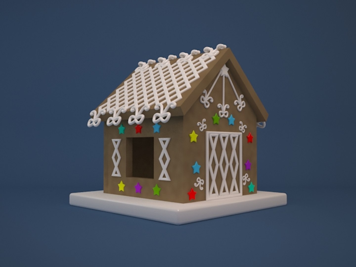 3d Christmas Gingerbread House