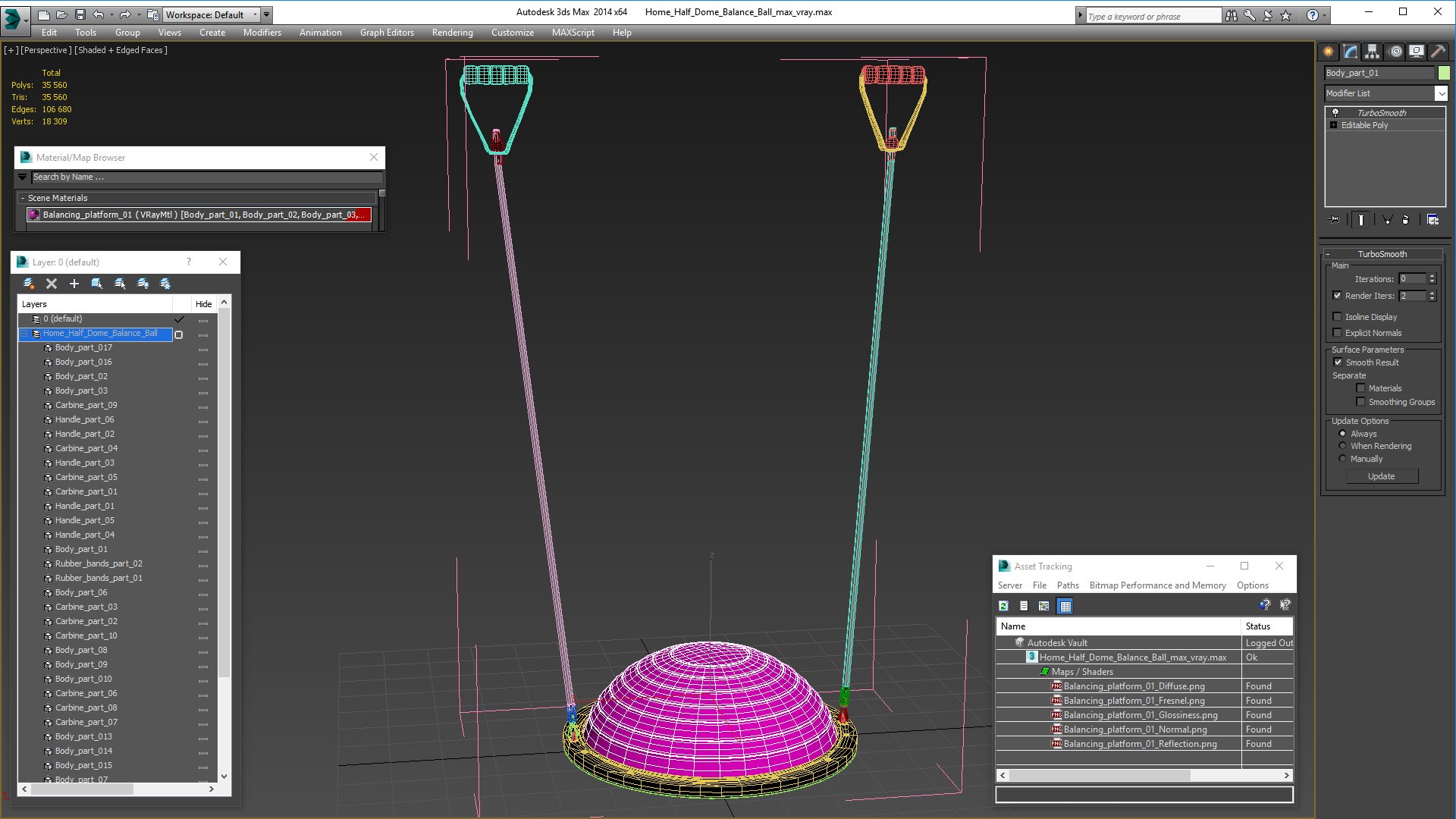 3D Home Half Dome Balance Model - TurboSquid 1619013