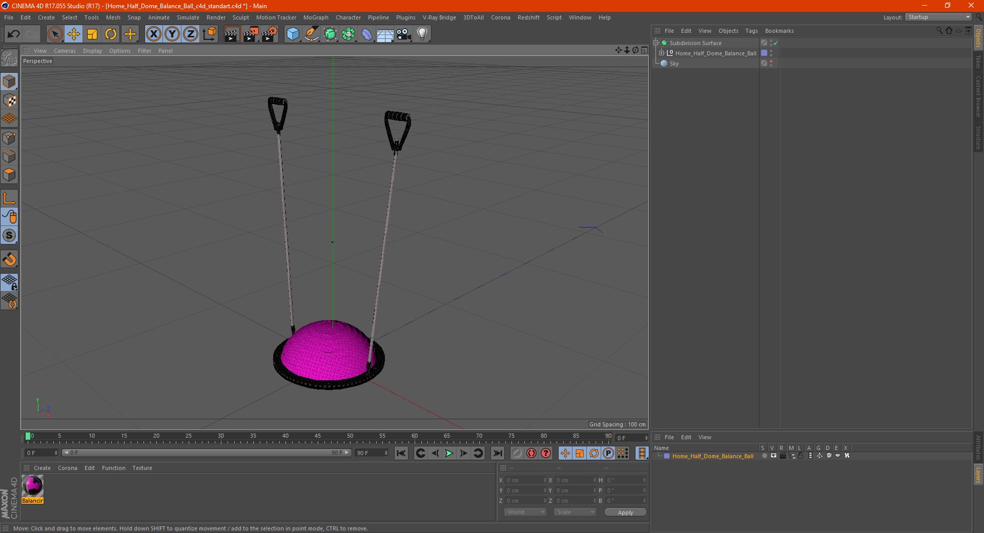 3D Home Half Dome Balance Model - TurboSquid 1619013
