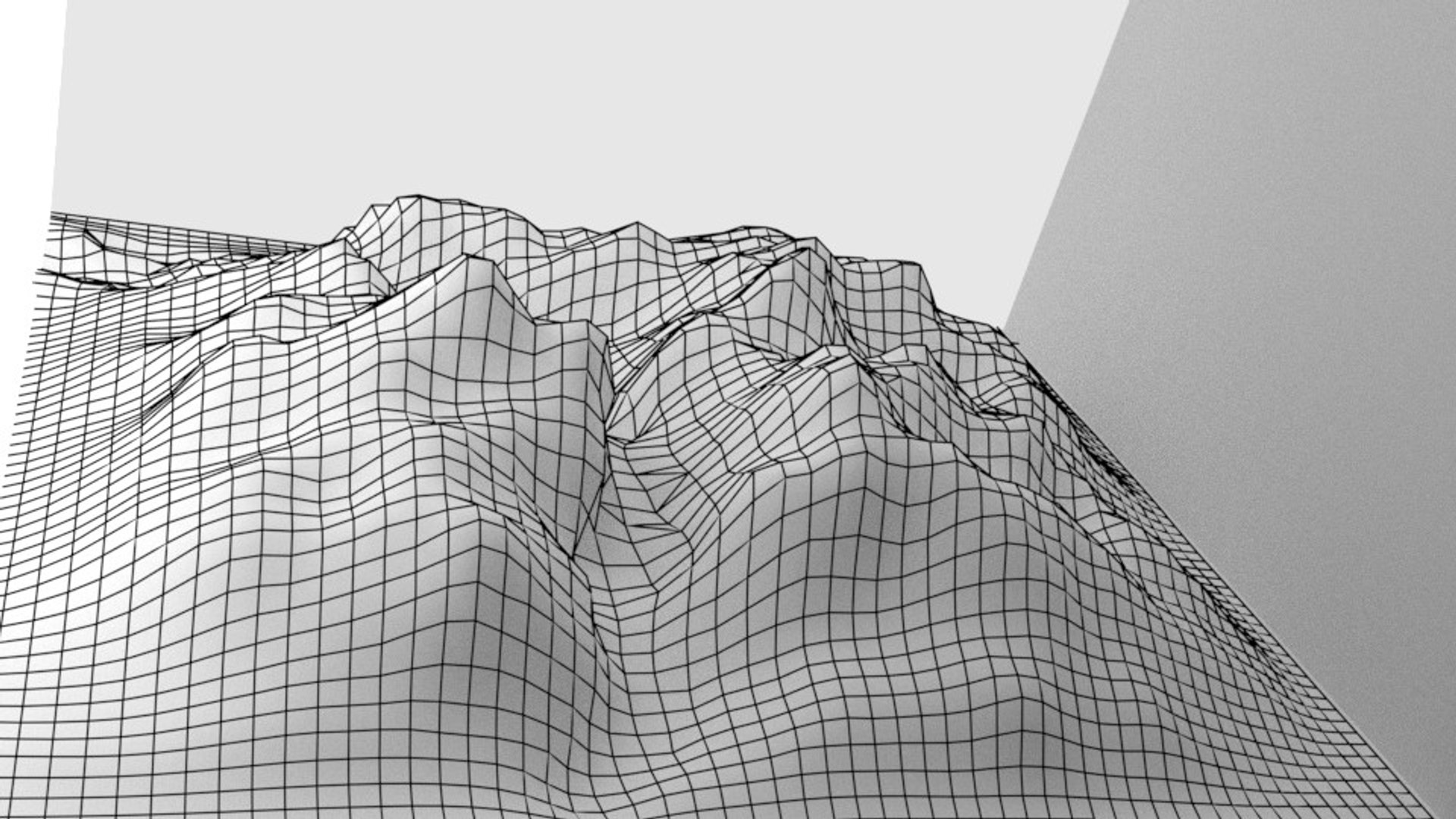 3d Blender Mountain Terrain Model