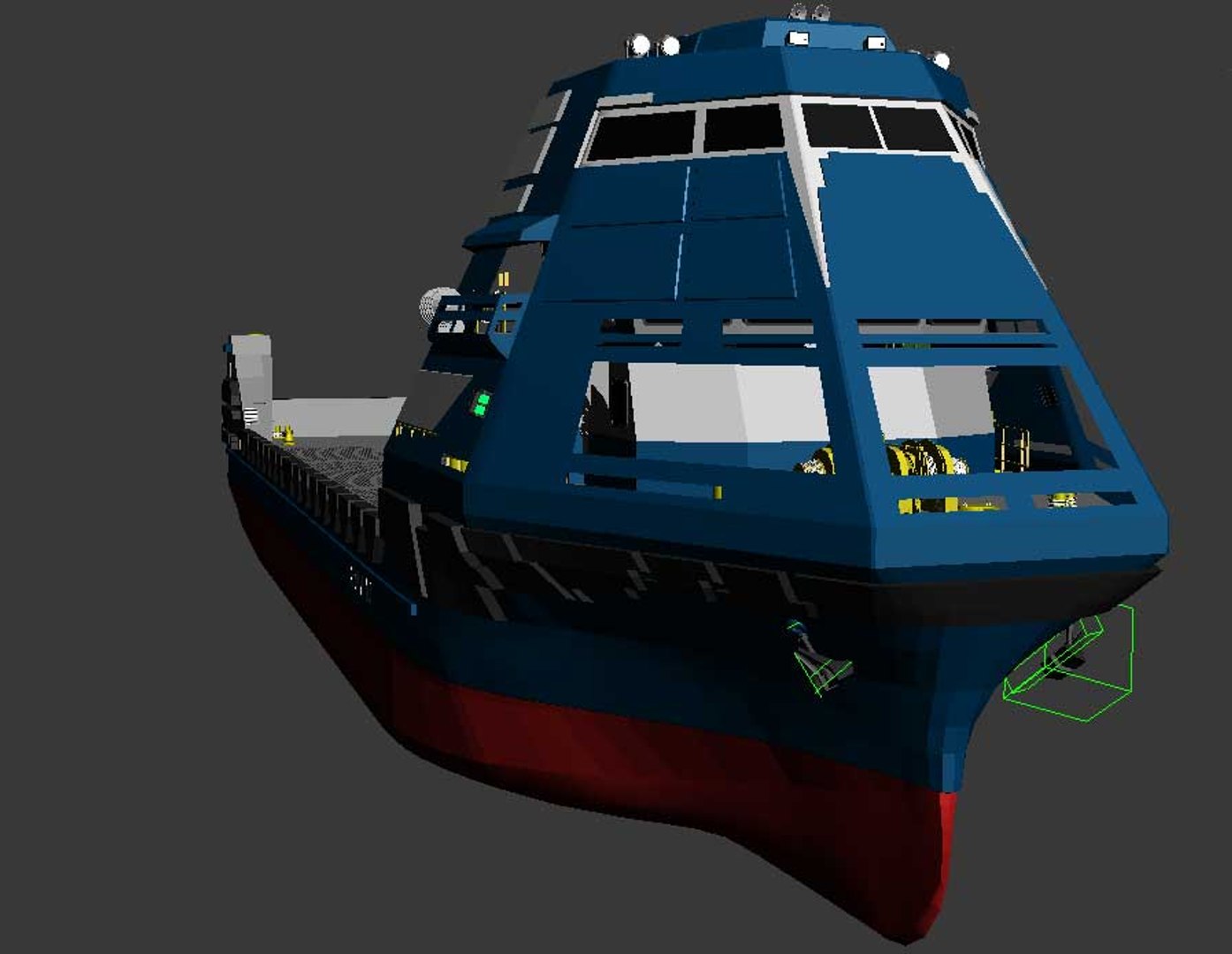 cargo ship stealth 3d model