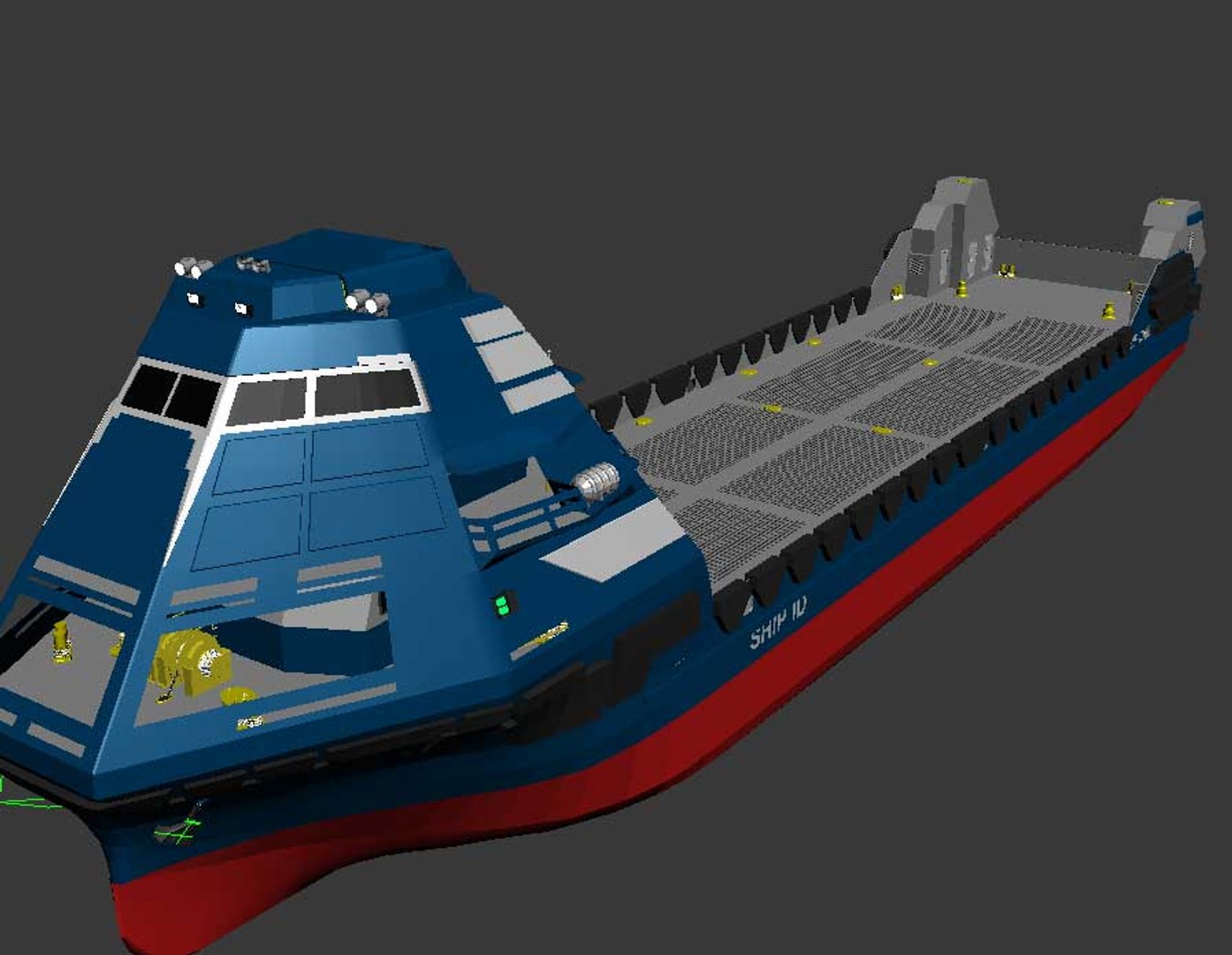 cargo ship stealth 3d model
