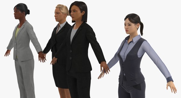 Business womans 3 3D model - TurboSquid 1196048