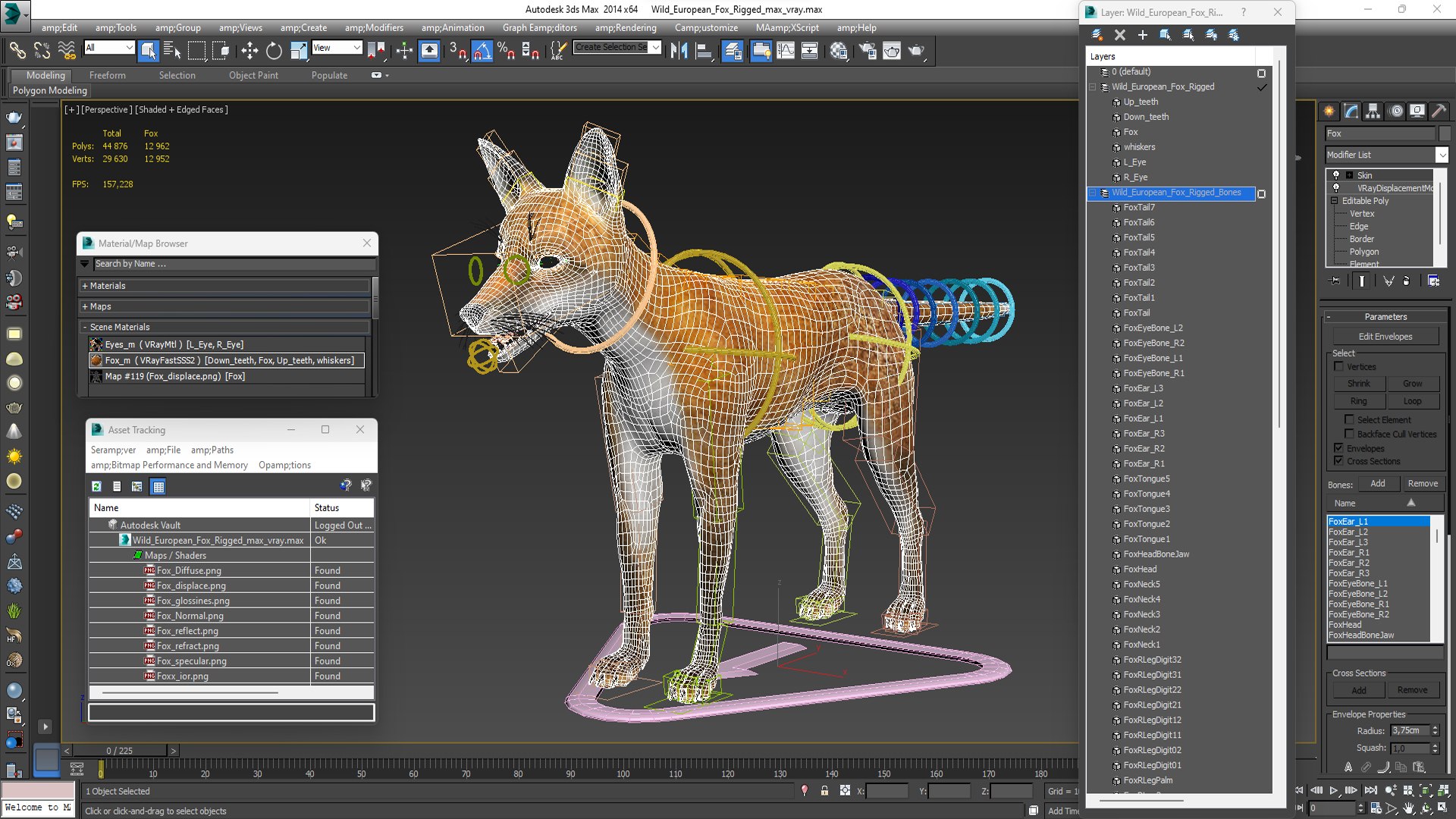 3D Wild European Fox Rigged Model - TurboSquid 2186769