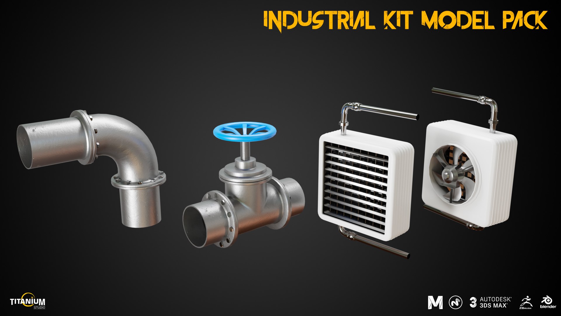 3D Industry Interior Kit 3D Model Pack model - TurboSquid 2081212