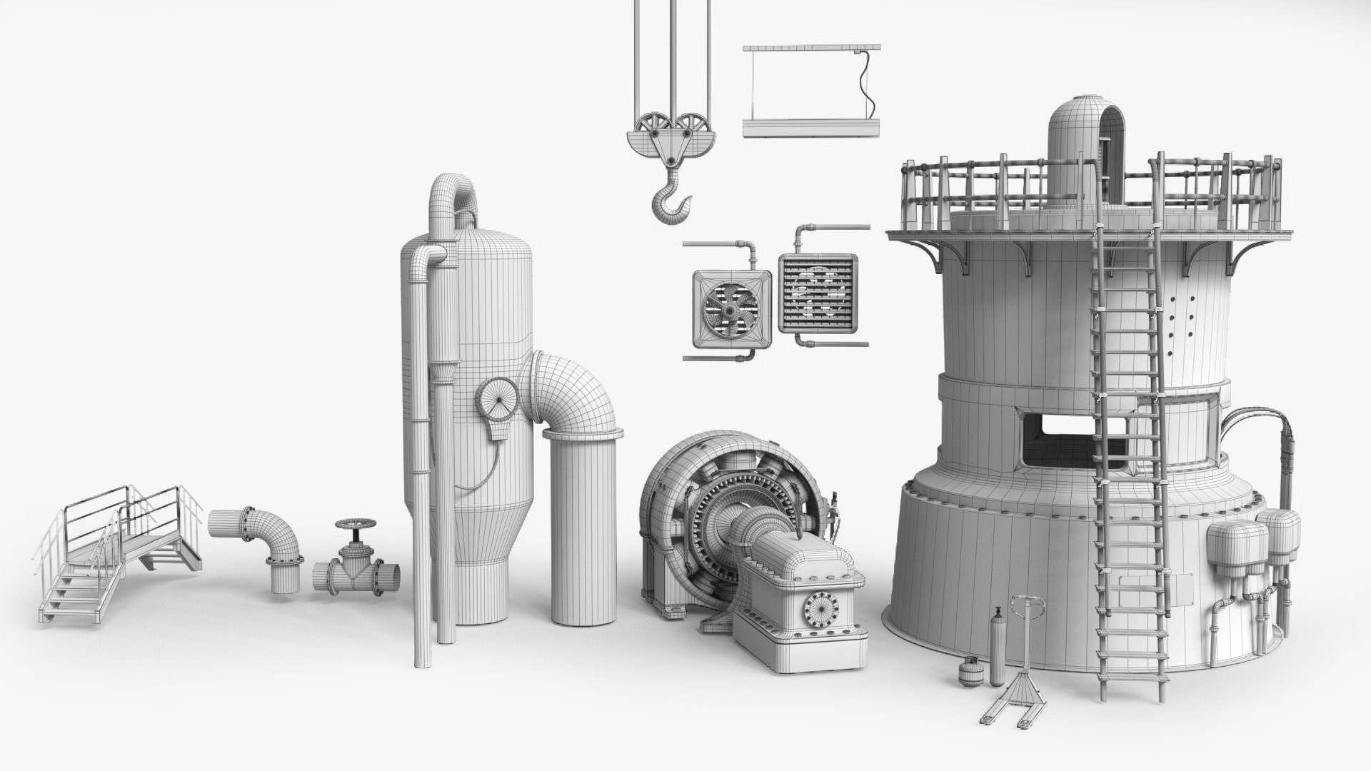 3D Industry Interior Kit 3D Model Pack model - TurboSquid 2081212